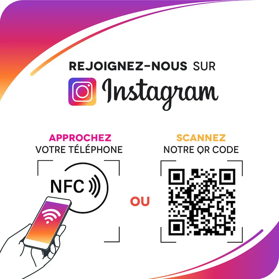 Sticker NFC Instagram - Half Color - Sticker NFC