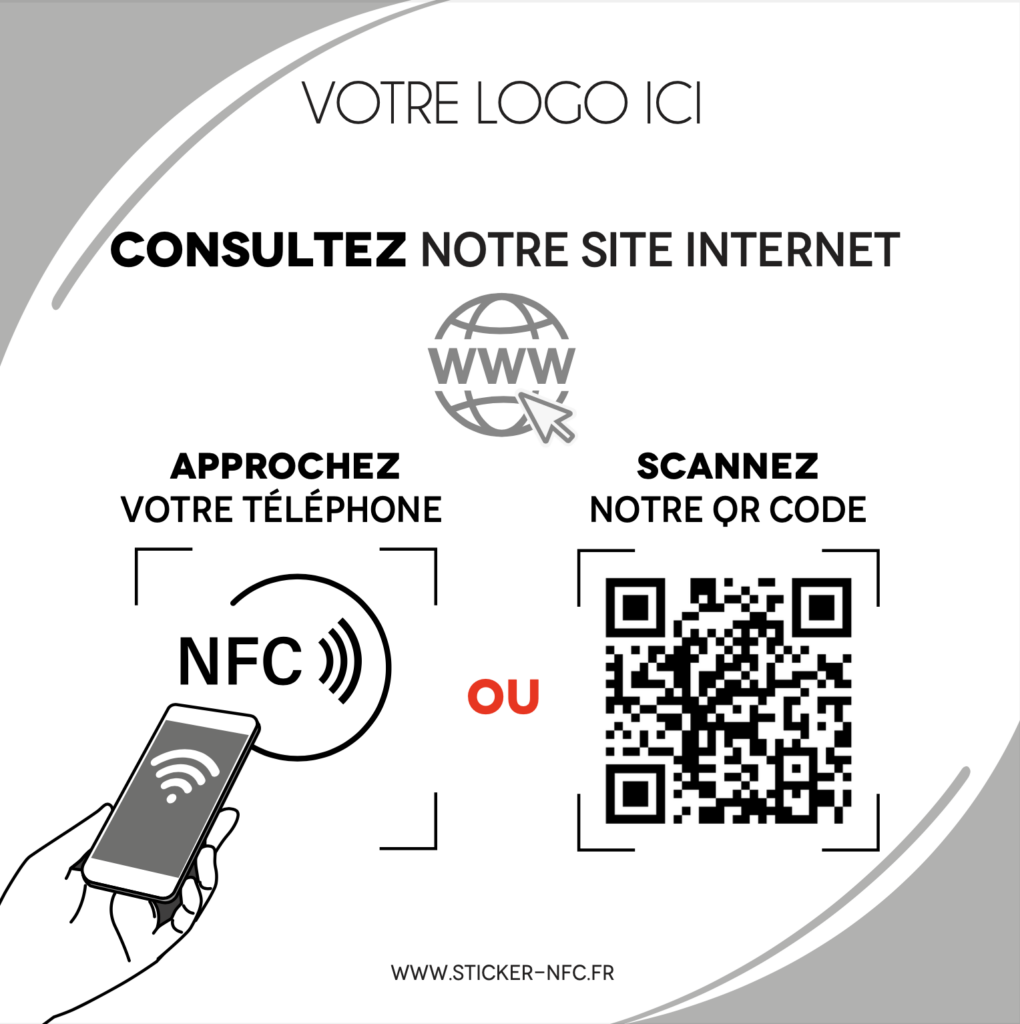 Plaque NFC faire la pub de votre site web - Plaque NFC Site